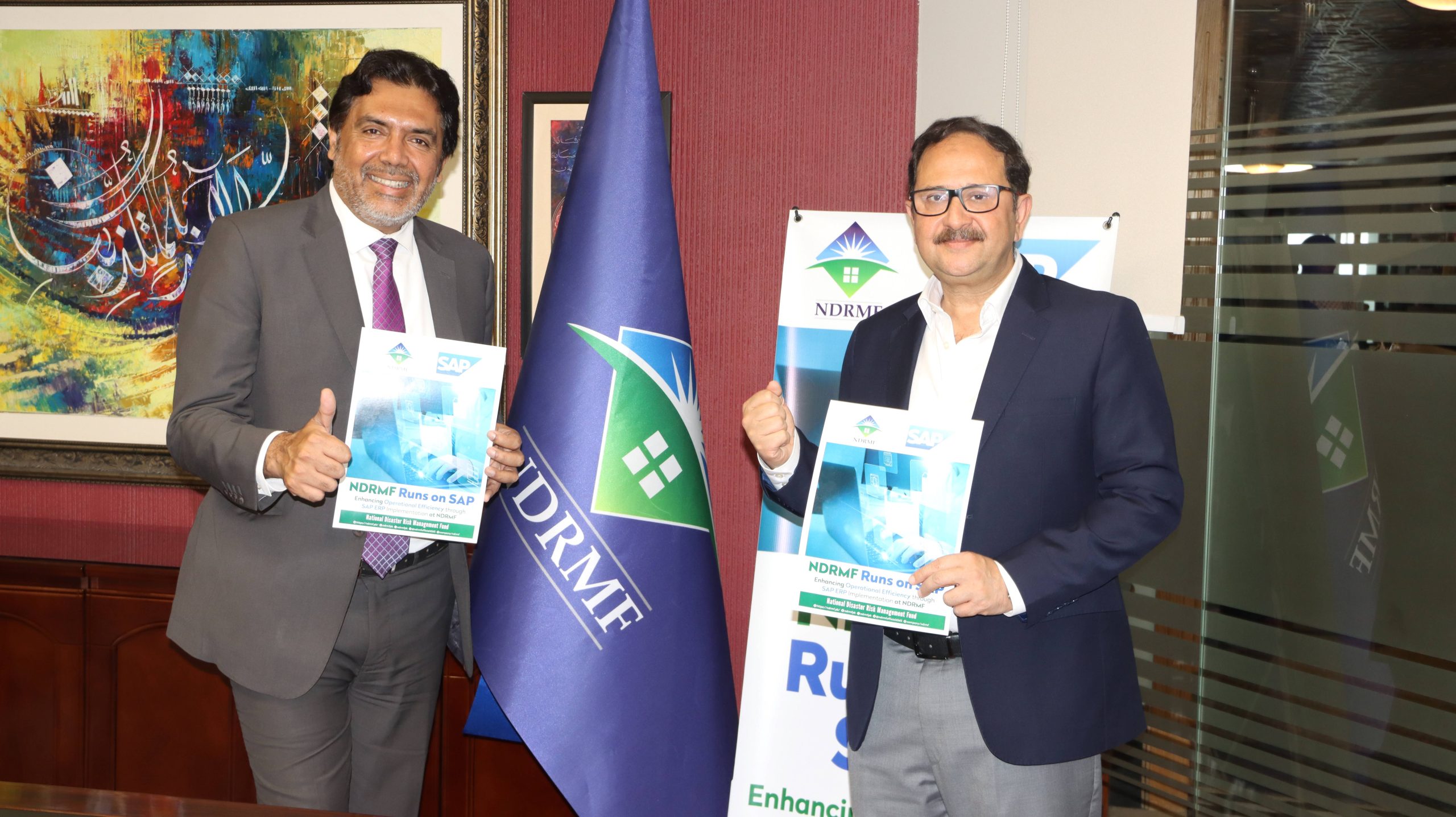 CEO NDRMF, Mr. Bilal Anwar and Managing Director SAP Pakistan, Mr ...